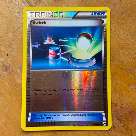 Pokemon | Toys | Trainer Switch 4114 Holographic Pokemon Card | Poshmark
